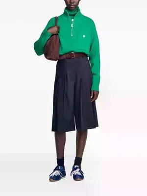 Sandro Half-zip Chest-pocket Sweatshirt