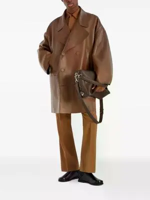 Fendi Double-breasted Lambskin Coat