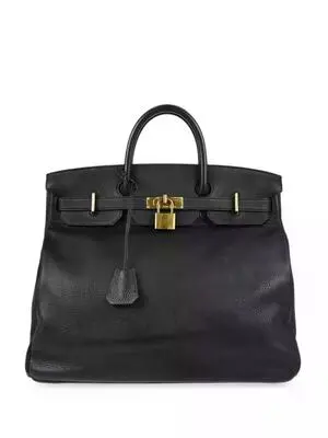 Hermès 1998 45 Haut À Courroies Tote Bag - Black