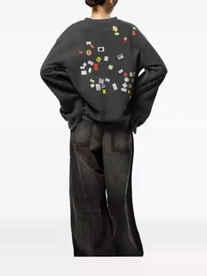Mihara Yasuhiro Price Tag Sticker Printed Sweatshirt - Grey