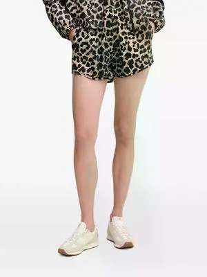 P.E Nation Leopard-print Mini Shorts - Neutrals