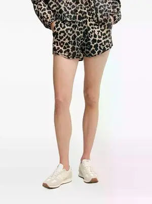 P.E Nation Leopard-print Mini Shorts - Neutrals