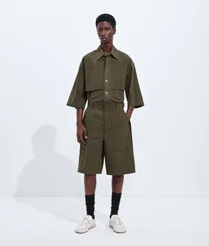 Bottega Veneta Macro Intreccio Cotton Shorts
