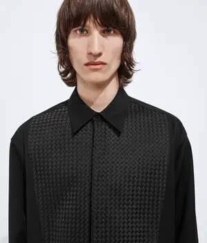Bottega Veneta Wool Grain De Poudre Shirt