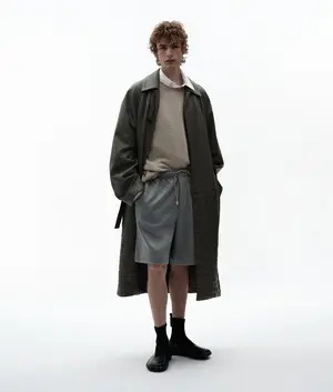 Bottega Veneta Cotton Fleece Sweatshorts - Light Gray Melange