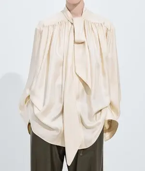 Bottega Veneta Viscose Twill Blouse - Prosecco