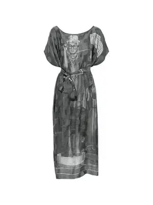 BARBARA BOLOGNA Graphic-print Belted Kaftan