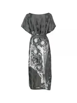 BARBARA BOLOGNA Graphic-print Belted Kaftan