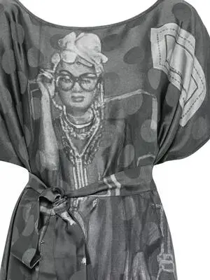 BARBARA BOLOGNA Graphic-print Belted Kaftan