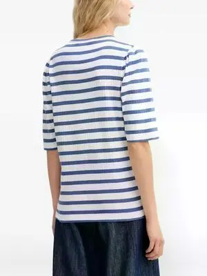 Munthe Parsa Striped Puffed-sleeve T-shirt