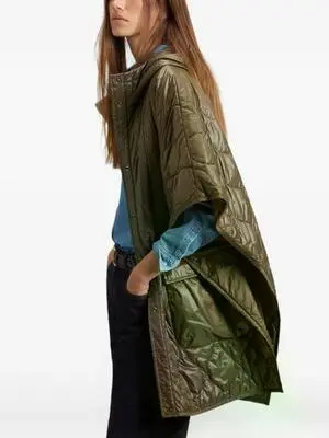 Woolrich Quilted Hooded Cape