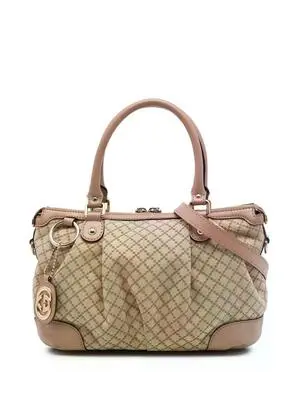 Gucci 2016-2026 Diamante Canvas Sukey Satchel - Neutrals