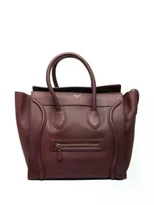 Celine 2011 Mini Smooth Calfskin Luggage Tote Bag - Red