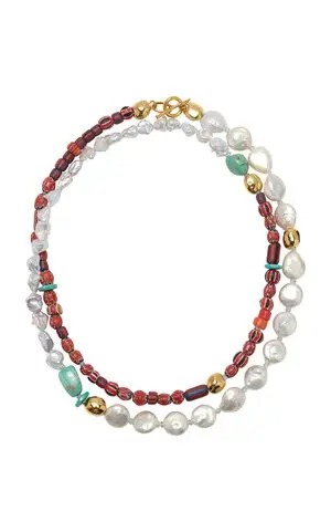 LIZZIE FORTUNATO Cabana Necklace In Red Medley - Multi