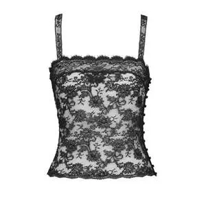 Saint Laurent Lace Tank Top - Black