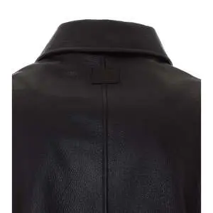 Loewe Zip Leather Jacket With Mini Anagram Logo - Brown