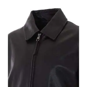 Loewe Zip Leather Jacket With Mini Anagram Logo - Brown