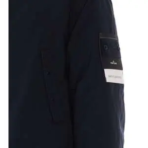 Stone Island Logo David-tc Ghost Piece Heavy Jacket - Blue