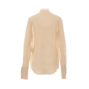 Fendi Georgette Shirt With Peonia Lace Detail - White