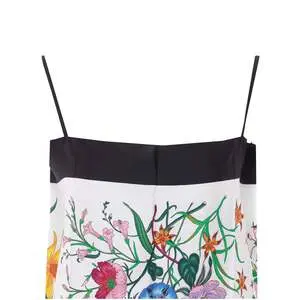 Gucci Flora Printed Silk Dress