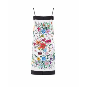 Gucci Flora Printed Silk Dress - Multicolor