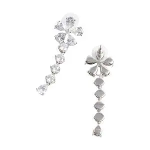 SELF-PORTRAIT Multi Crystal Flower Dangle Earrings