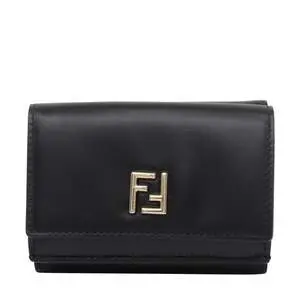 Fendi Mini Trifold Ff Wallet - Black