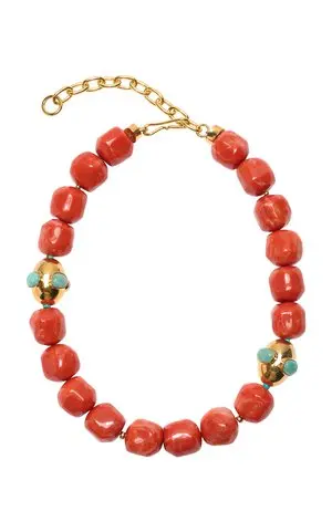 LIZZIE FORTUNATO Taormina Necklace - Orange