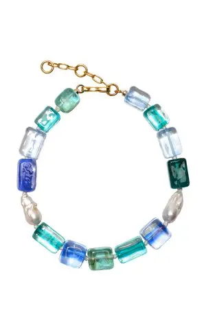LIZZIE FORTUNATO Delphine Collar In Grotto - Blue