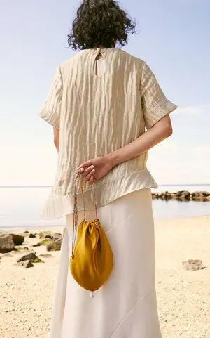 LIZZIE FORTUNATO The Notte Pouch In Goldenrod