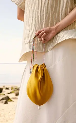 LIZZIE FORTUNATO The Notte Pouch In Goldenrod