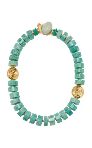 LIZZIE FORTUNATO Nautilus Collar In Amazonite - Blue