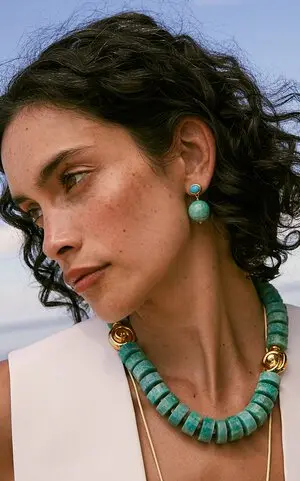 LIZZIE FORTUNATO Nautilus Collar In Amazonite