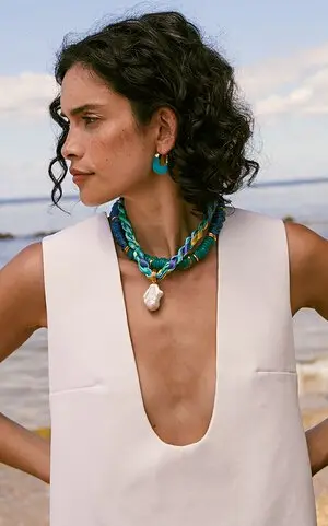 LIZZIE FORTUNATO Woven Collar In Amalfi
