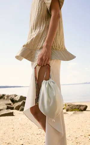 LIZZIE FORTUNATO The Notte Pouch In Pale Sky