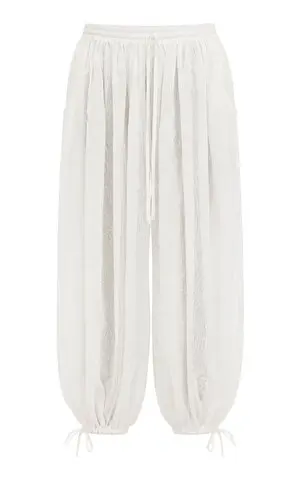 CURATORIA Ambar Linen Gauze Pants - Ivory