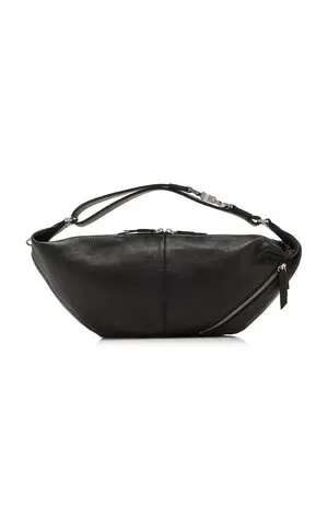LEMAIRE Mini Quiver Leather Clip Bag - Brown