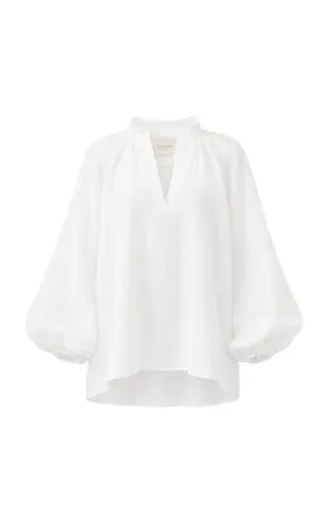 CURATORIA Ambar Linen Gauze Shirt - Ivory
