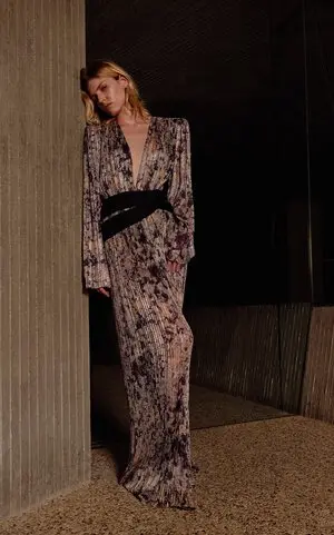 Valentino Garavani Plissé Lurex Gown