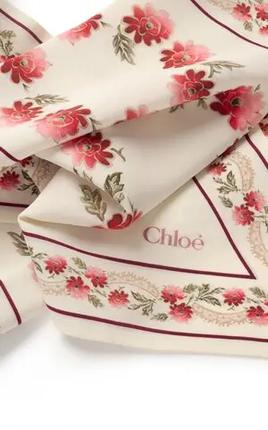 Chloé Floral-print Silk Scarf