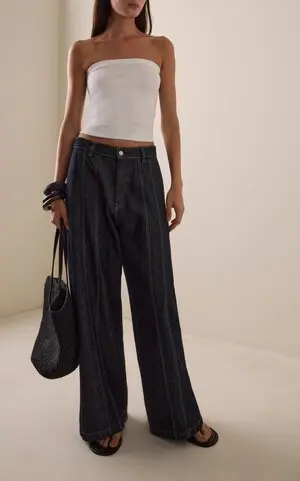 DL1961 Dl Aura Becca Low-slung Wide Leg Baggy Jeans