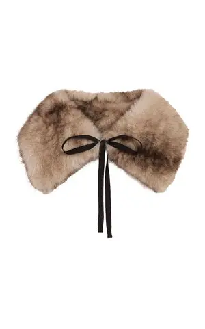 Apparis Eliza Faux Mink Fur Collar - Neutral