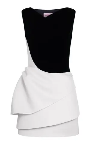 DELPHINE Margot Velvet And Satin Dress