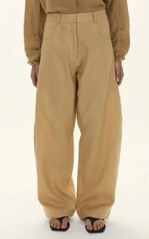CURATORIA Duna Linen Pants - Tan