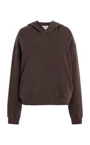 TWP Knit Cotton Hoodie - Brown