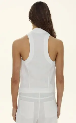 CURATORIA Niebla Linen-cotton Randa Top