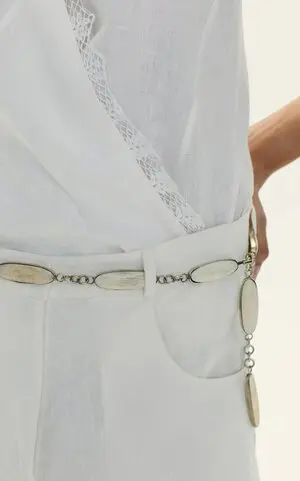 CURATORIA Niebla Linen-cotton Randa Top
