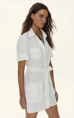 CURATORIA Alba Linen Mini Dress