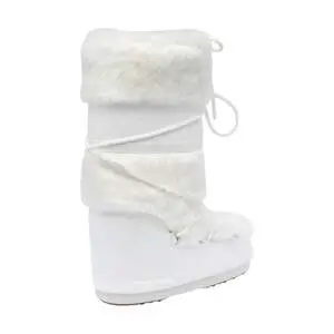 Moon Boot Icon Faux Fur Boots - White
