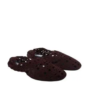 Alaïa Suede Vienne Flats - Red